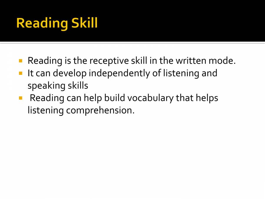 Four Language Skills - PowerPoint Slides - LearnPick India