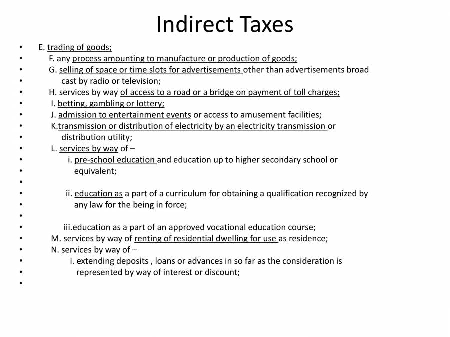 Indirect Taxes - PowerPoint Slides - LearnPick India