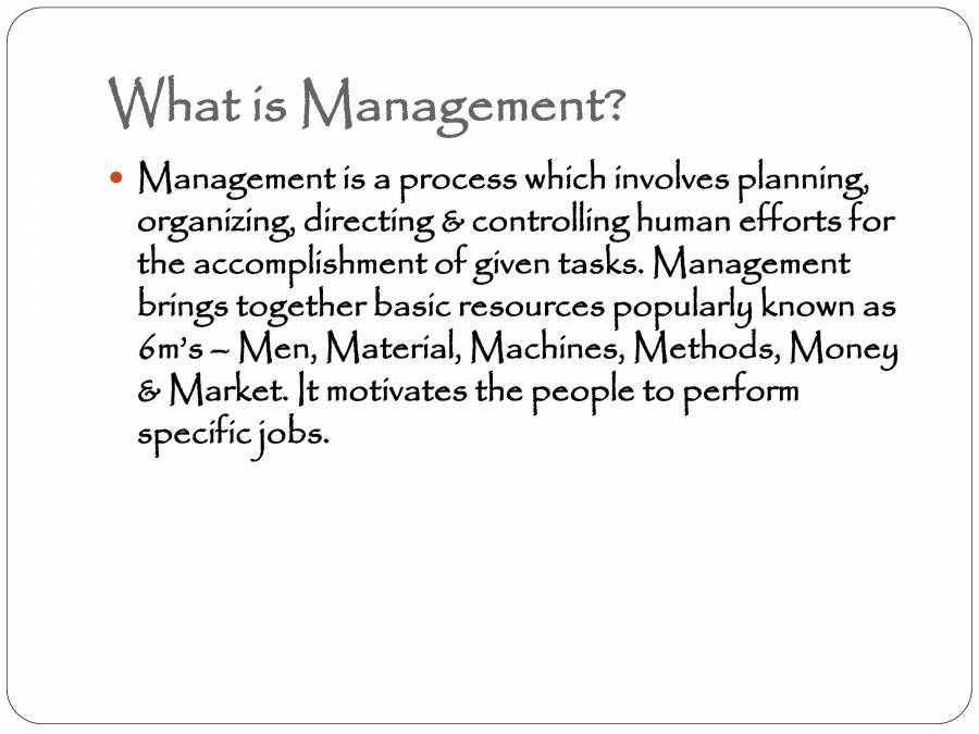 Management Process - PowerPoint Slides - LearnPick India