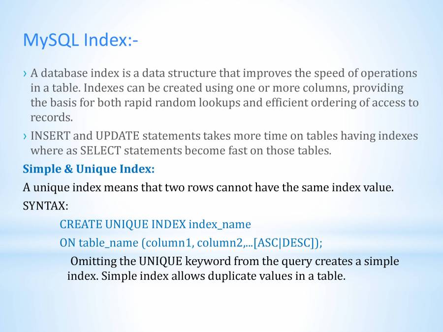 MySQL Database Administration - A Beginner's Guide - PowerPoint Slides - LearnPick India