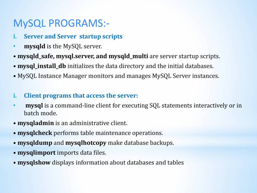 MySQL Database Administration - A Beginner's Guide - PowerPoint Slides - LearnPick India