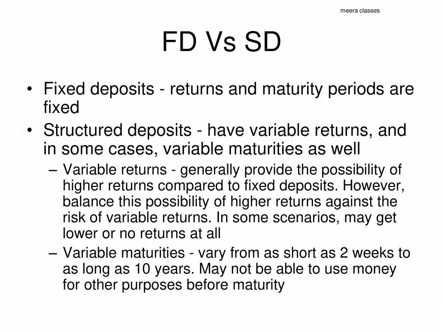Structured Deposit - PowerPoint Slides - LearnPick India