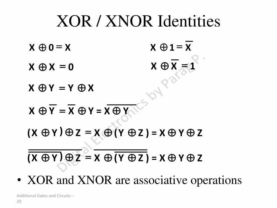 Digital Electronics Nand NOR Equivalents And Xor Implementations - PowerPoint Slides - LearnPick ...
