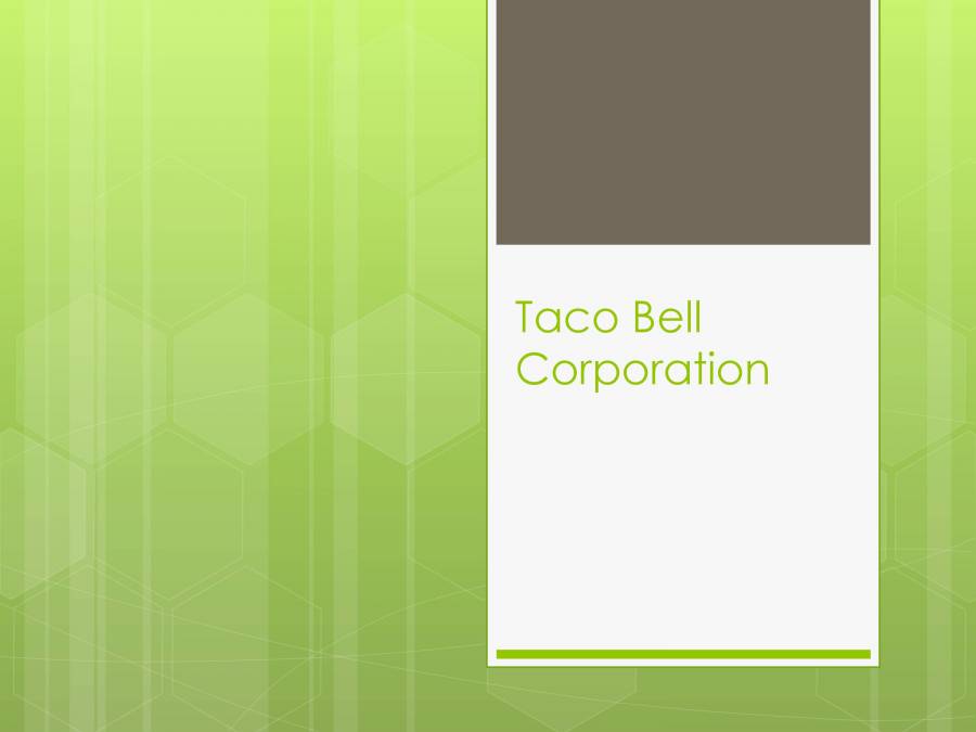 Taco Bell - PowerPoint Slides - LearnPick India