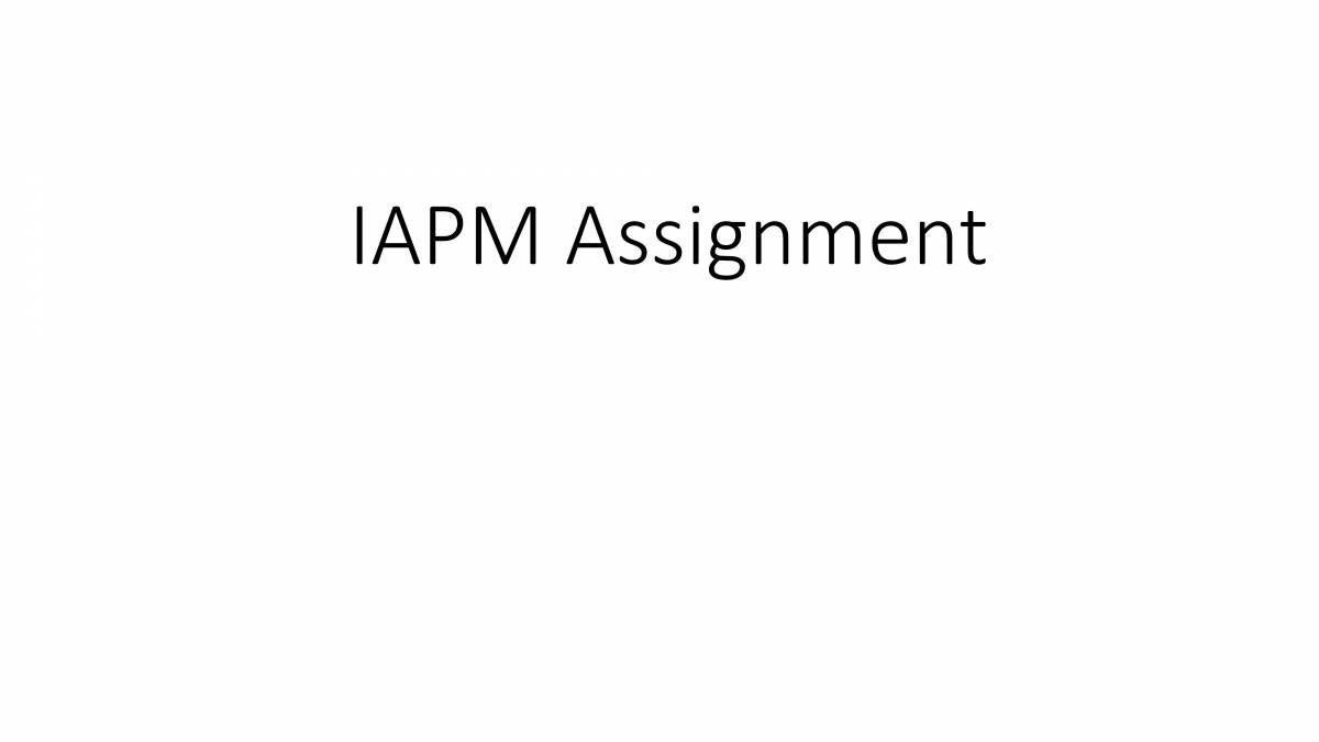 IAPM Project - PowerPoint Slides - LearnPick India