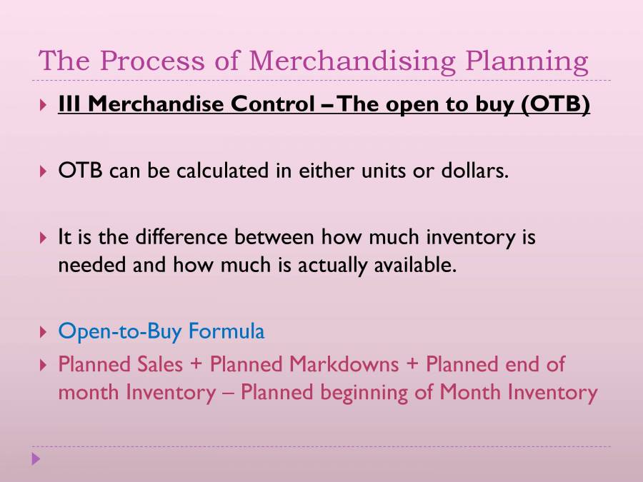 Merchandise Planning - PowerPoint Slides - LearnPick India