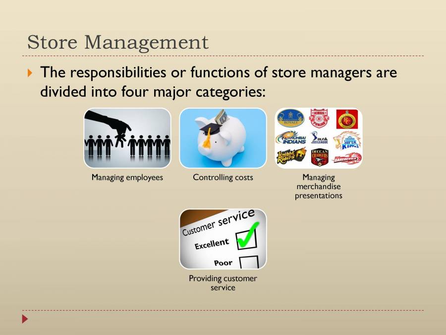 Store Managers - PowerPoint Slides - LearnPick India