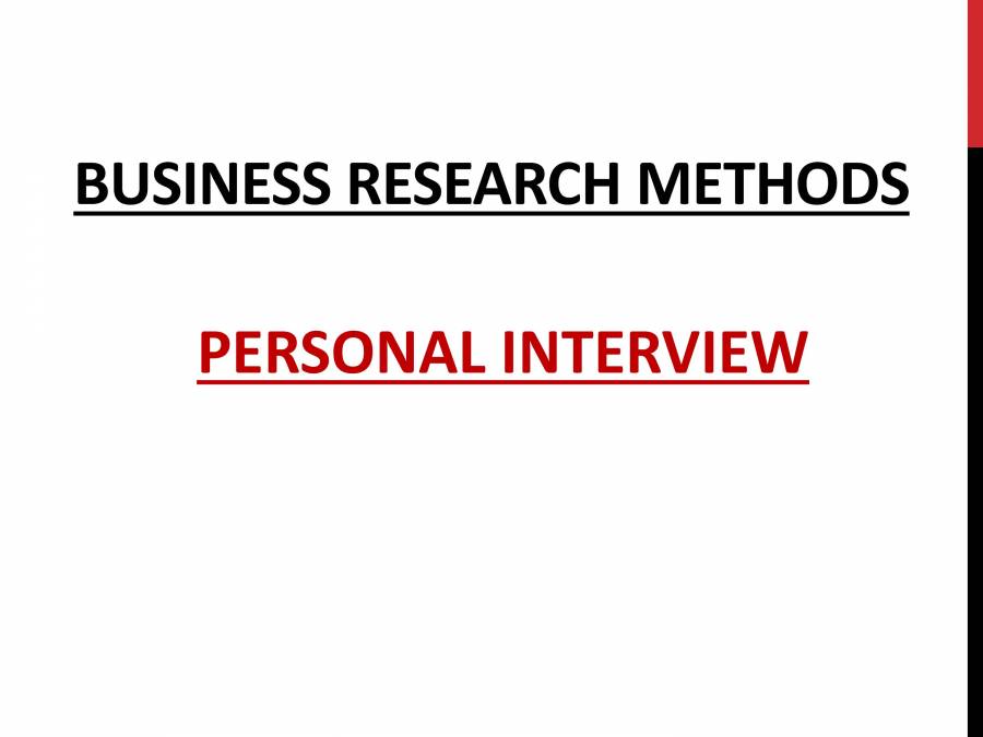Business Research Method - PowerPoint Slides - LearnPick India
