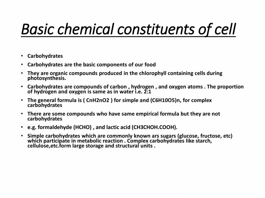 Biochemistry Of Cells - 11th - PowerPoint Slides - LearnPick India