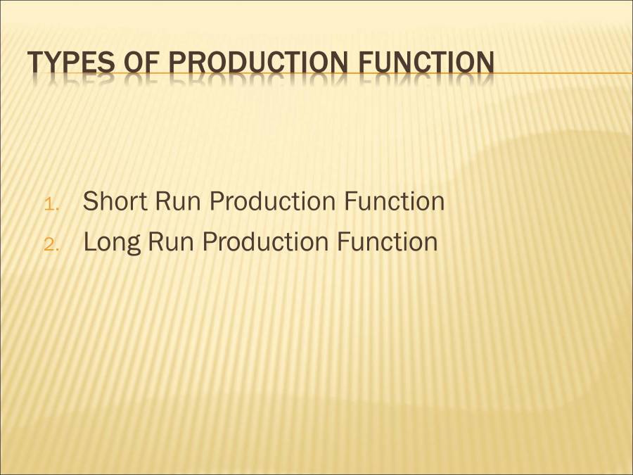 Production Function(Economics) - PowerPoint Slides - LearnPick India