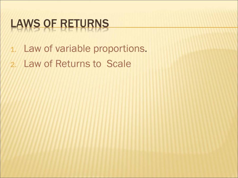 Production Function(Economics) - PowerPoint Slides - LearnPick India