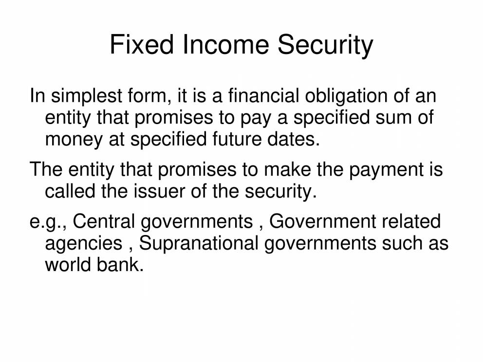 Fixed Income - PowerPoint Slides - LearnPick India