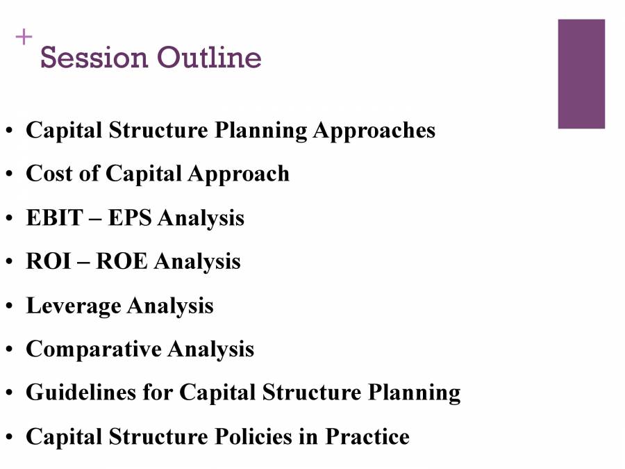 Capital Structure - PowerPoint Slides - LearnPick India
