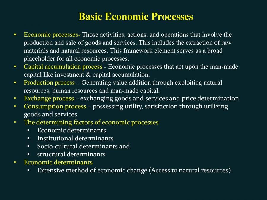 Basic Economic Processes - PowerPoint Slides - LearnPick India