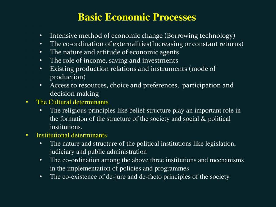 Basic Economic Processes - PowerPoint Slides - LearnPick India