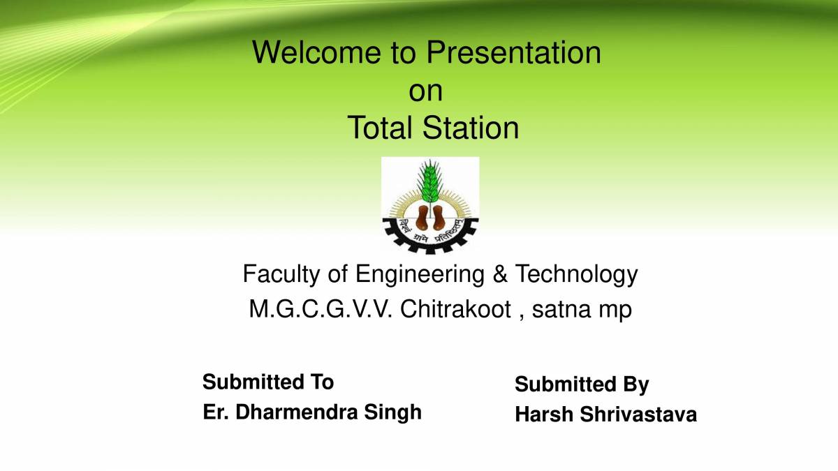 Total Station - PowerPoint Slides - LearnPick India