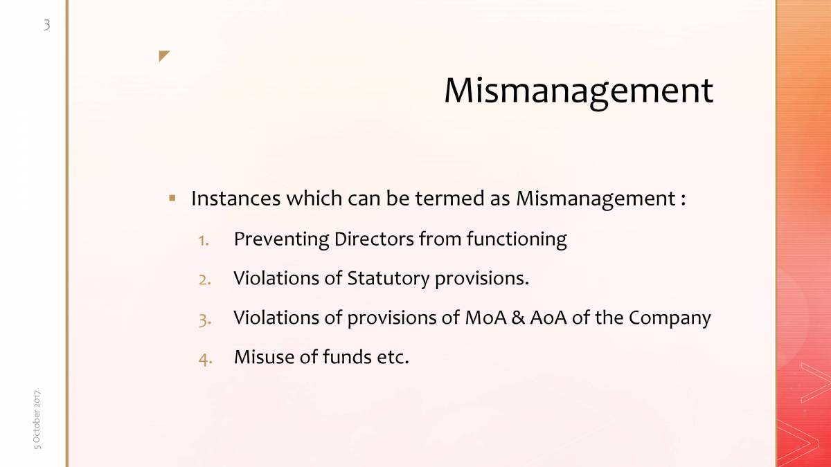 Prevention Of Oppression And Mismanagement Under Companies Act ...