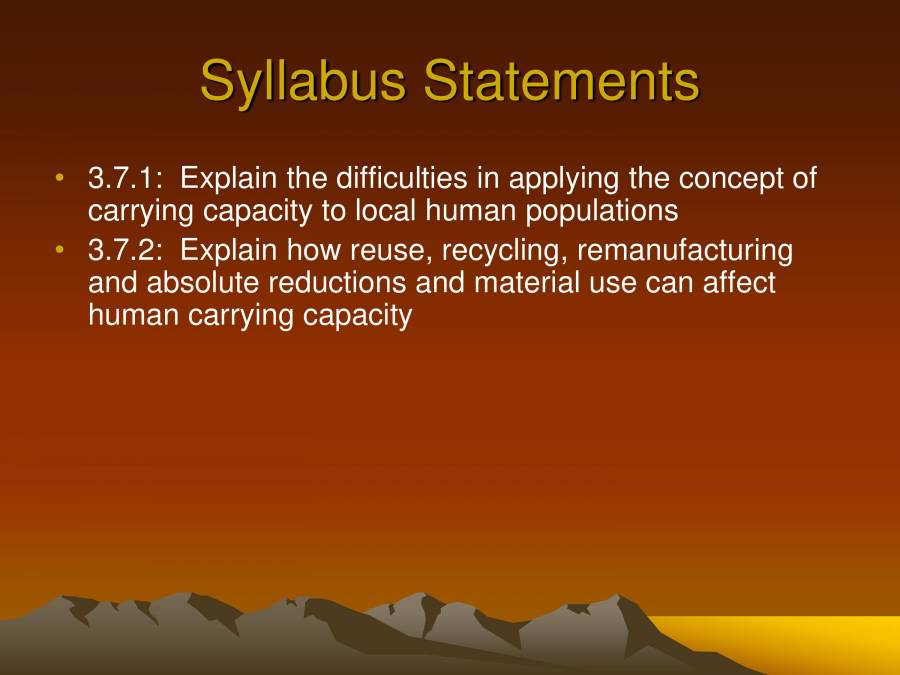 Limits To Human Population Growth - PowerPoint Slides - LearnPick India