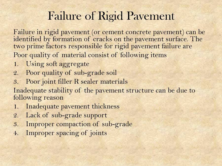 Types Of Pavement Failures - PowerPoint Slides - LearnPick India