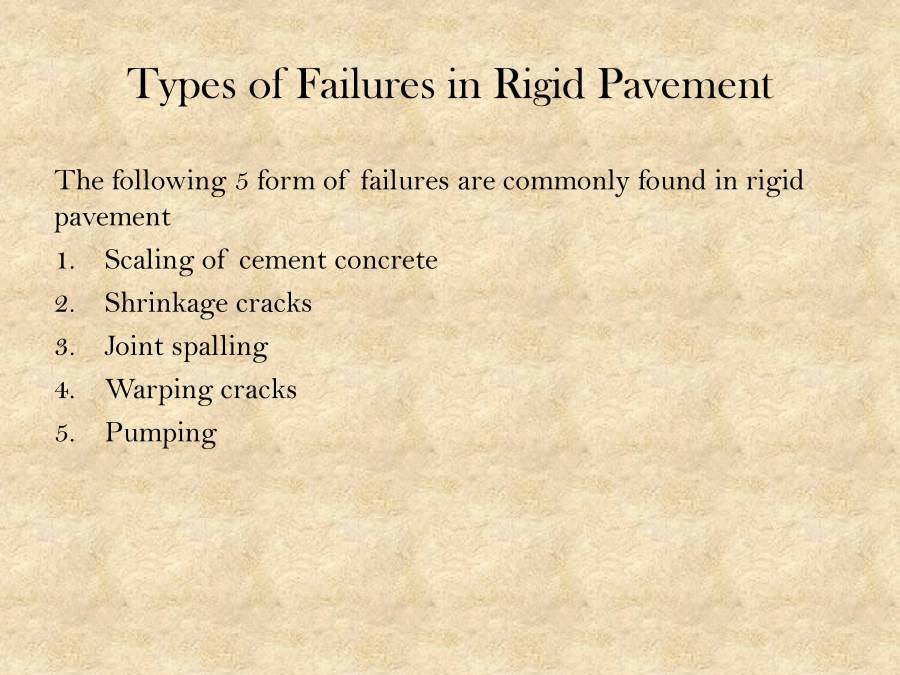 Types Of Pavement Failures - PowerPoint Slides - LearnPick India