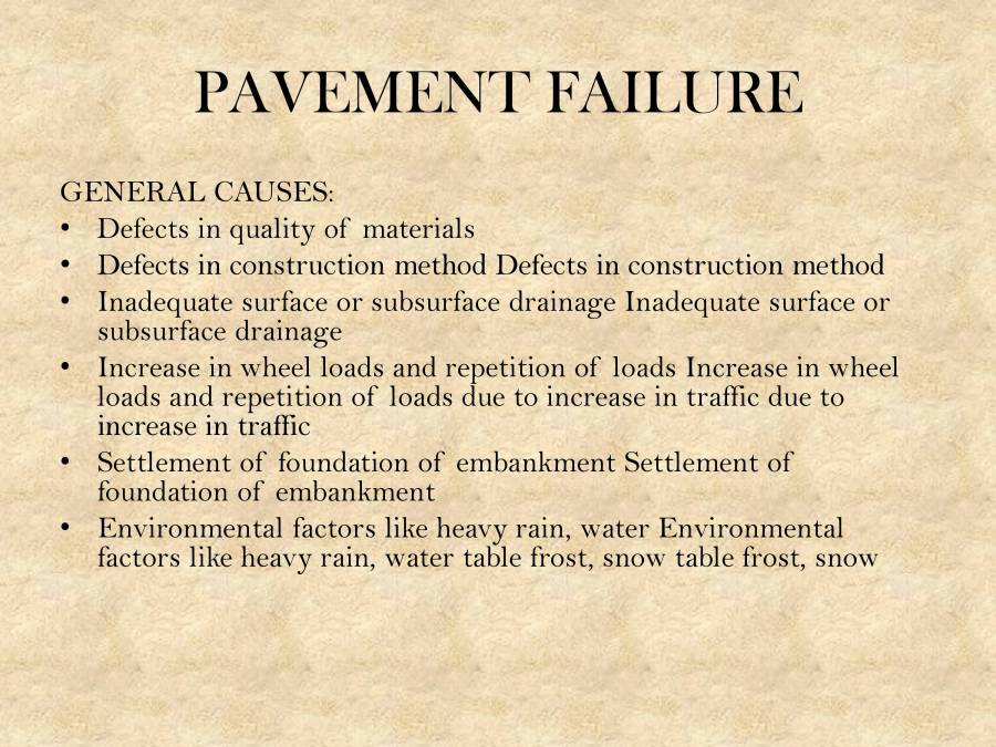 Types Of Pavement Failures - PowerPoint Slides - LearnPick India