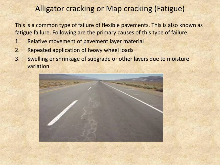Types Of Pavement Failures - PowerPoint Slides - LearnPick India