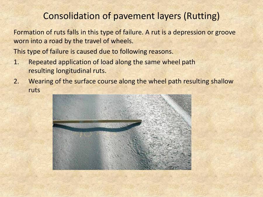 Types Of Pavement Failures - PowerPoint Slides - LearnPick India
