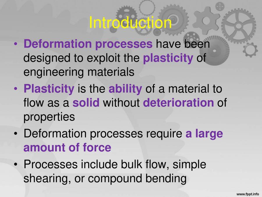 Fundamentals Of Metal Forming - PowerPoint Slides - LearnPick India